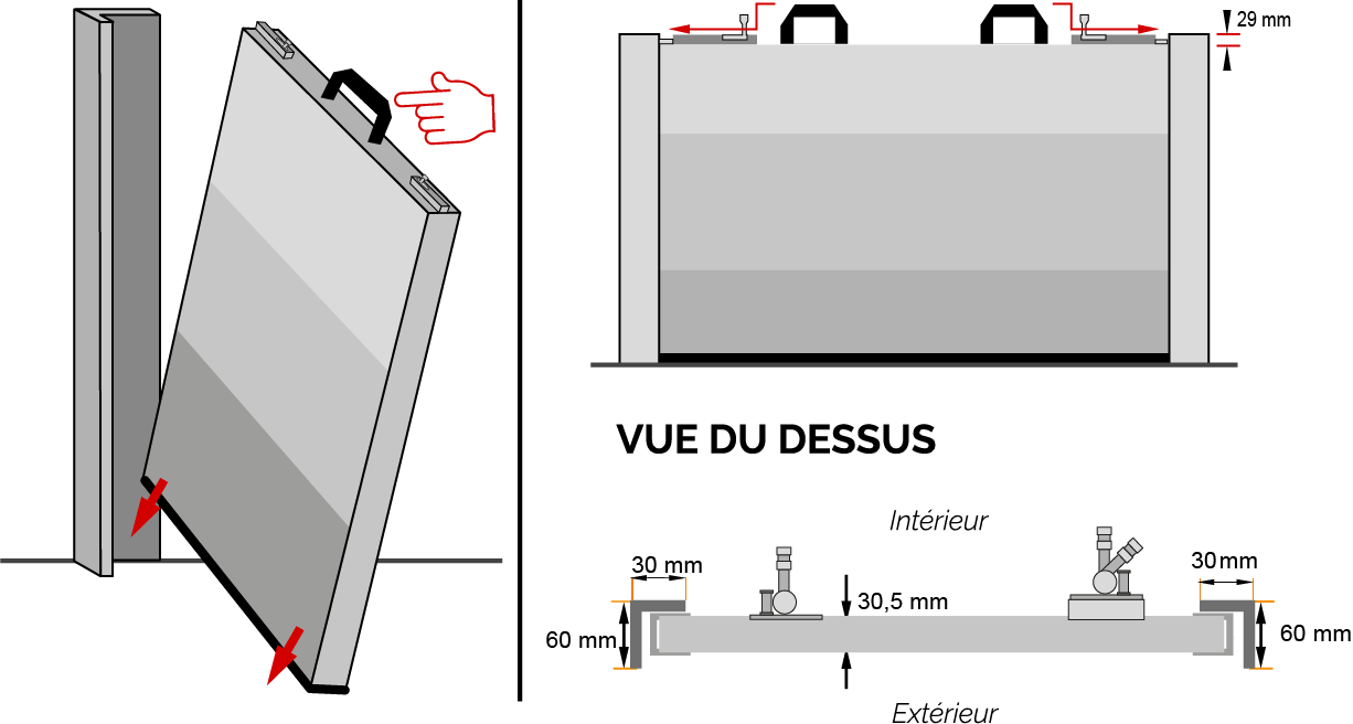 Batardeau sur mesure clipsable